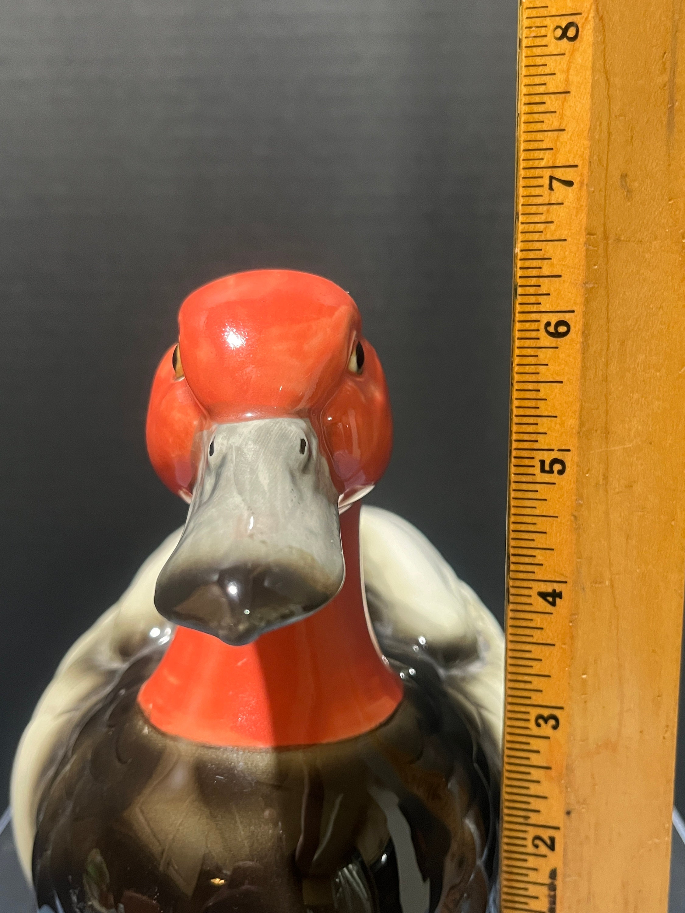 Vintage Andrea by Sadek Large Ceramic Red Head and Blue Tail Feathers ...