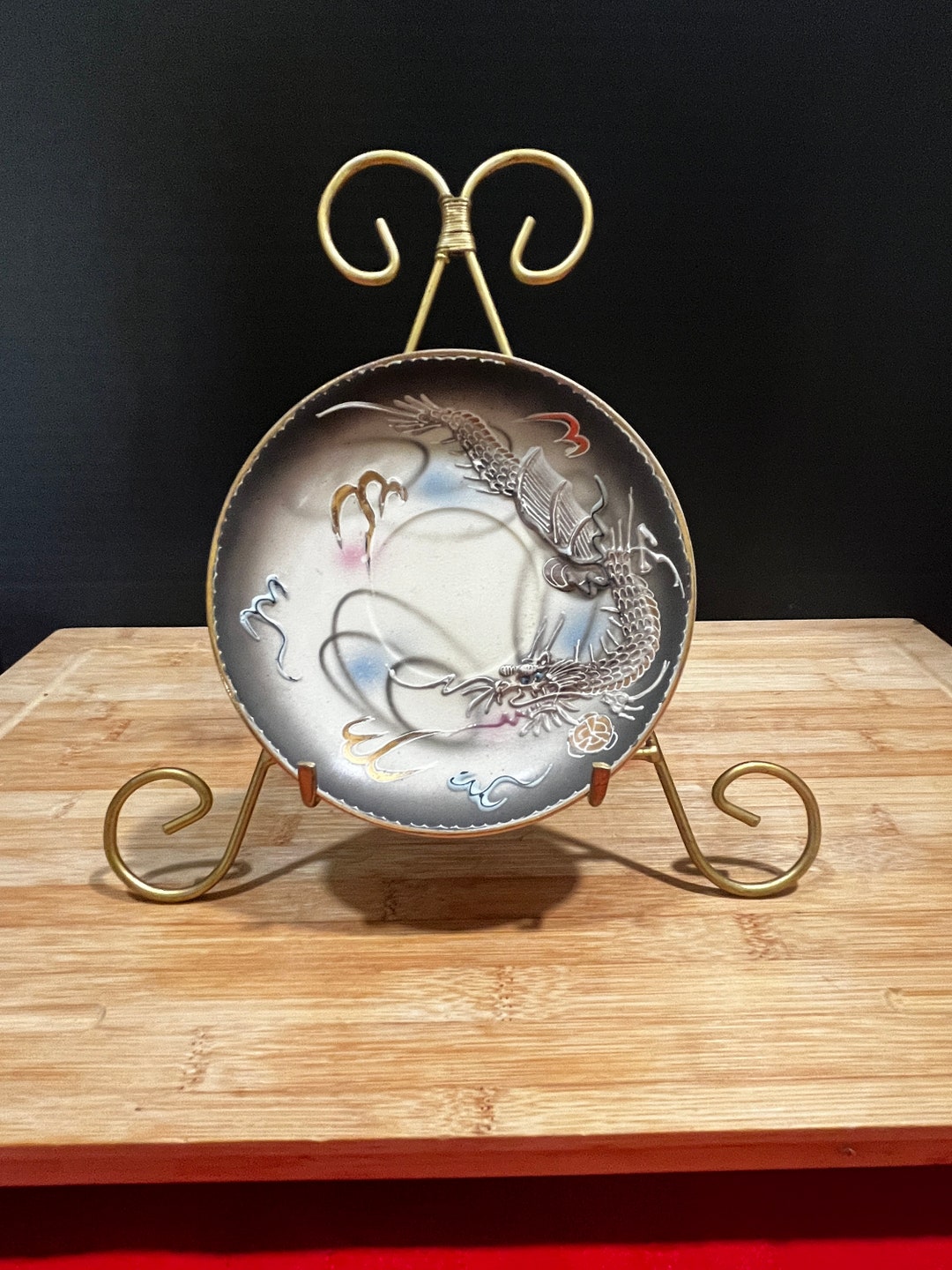 Vintage Japanese Dragon Ware Small Plate - Saucer 5 1/2" Porcelain - Etsy