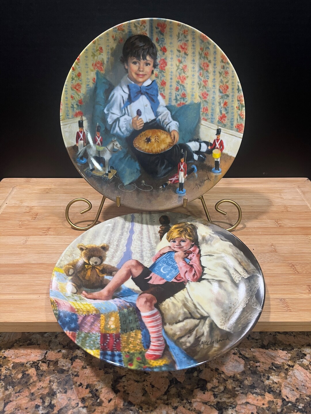 Vintage Set of 2 RECO Mother Goose Plates - Diddle Diddle Dumpling and ...