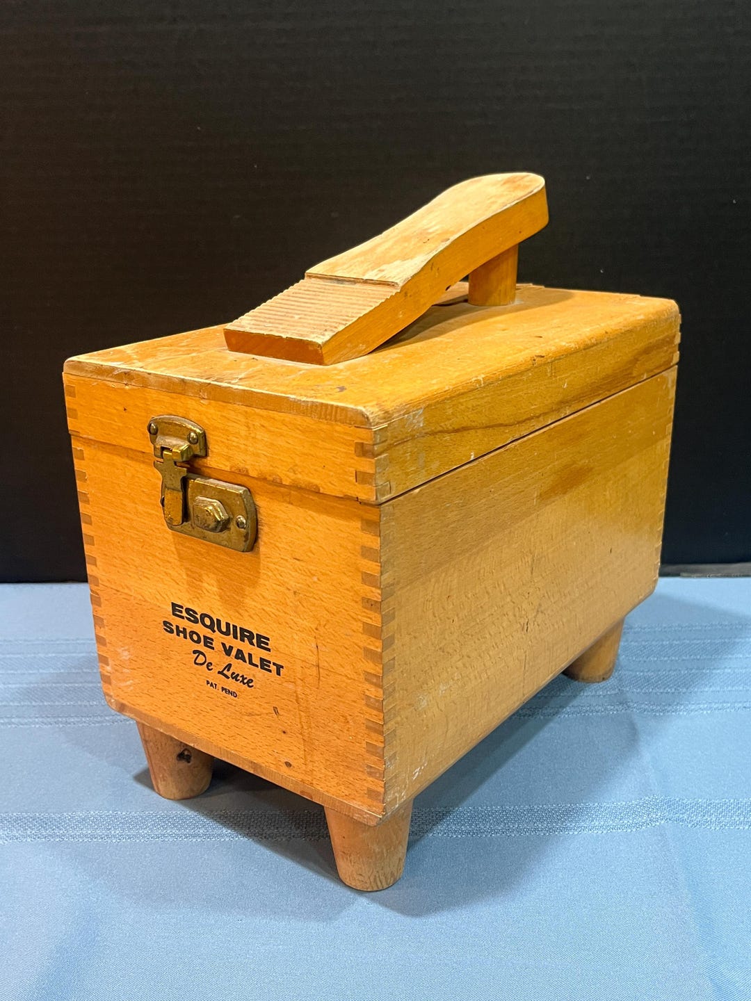 Vintage Esquire Shoe Valet De Lux - Wood Shoe Shine Kit - Included 4 ...