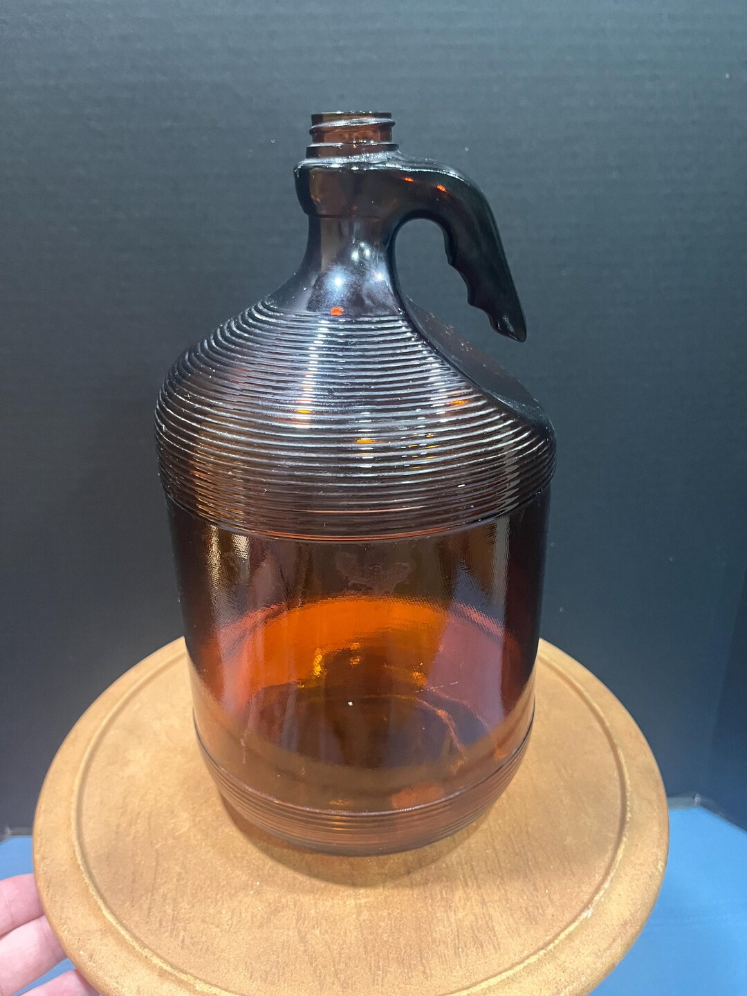 Vintage Amber Glass Pyrex Bleach 1 Gallon Jug Bottle Country Kitchen ...