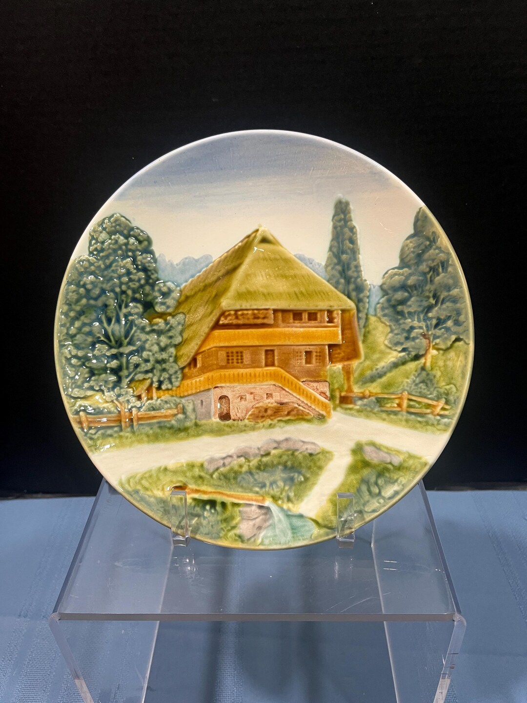 Vintage West German Bavarian Chalet Plate or Wall Hanging - Made in ...