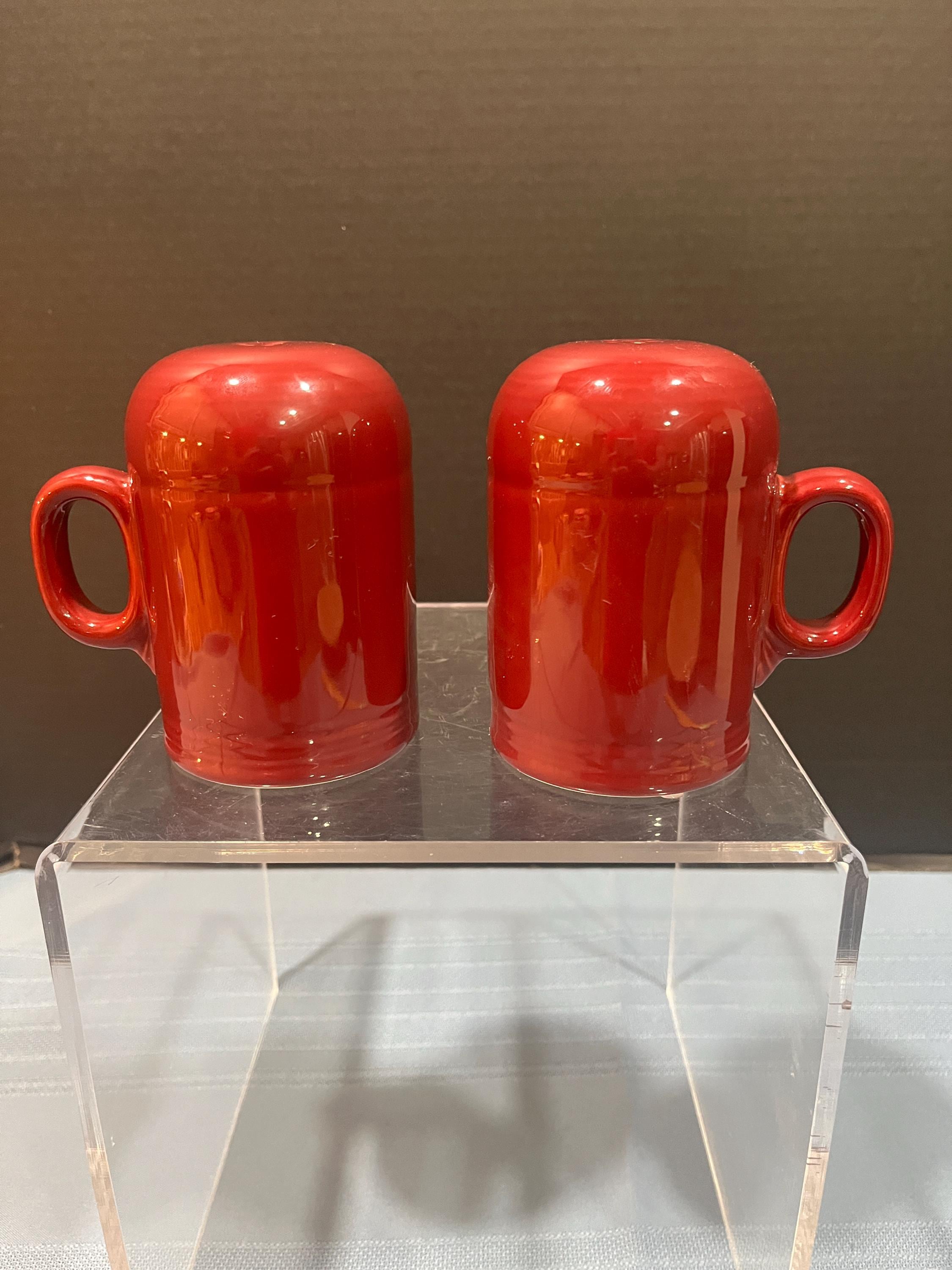 Vintage Fiesta HLC Burgundy or Wine Color Stove Top Salt and Pepper ...
