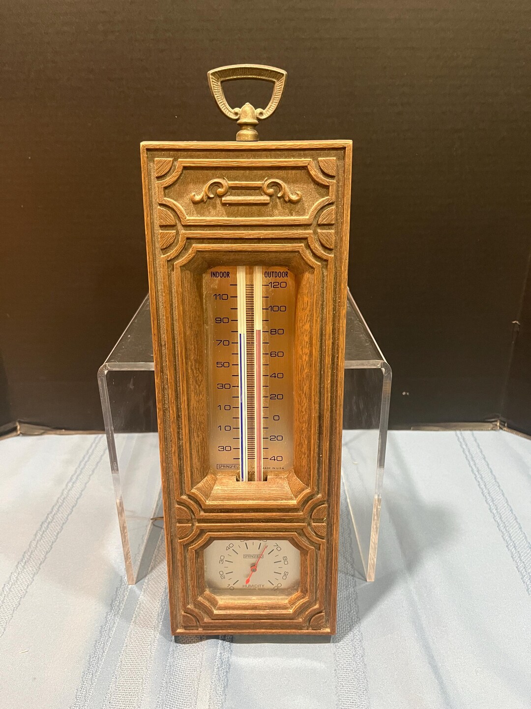 Vintage Springfield Thermometer and Hygrometer Humidity Reader ...
