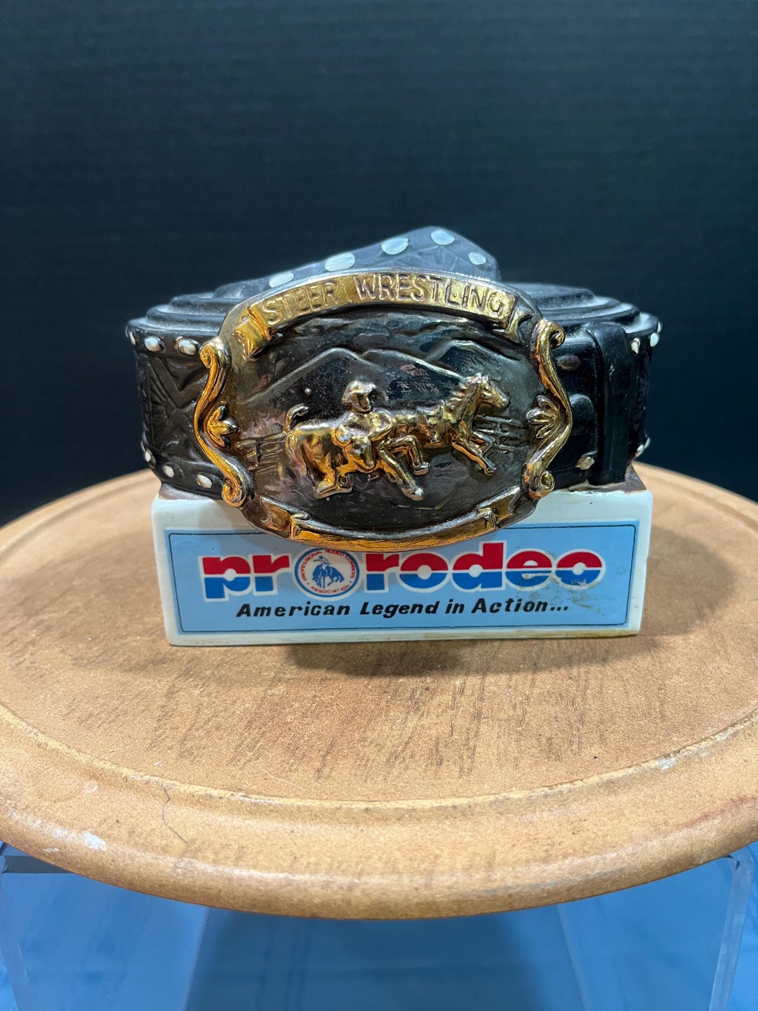 Vintage PR Rodeo Steer Wrestling 1978 Hoffman Kentucky Straight Bourbon ...