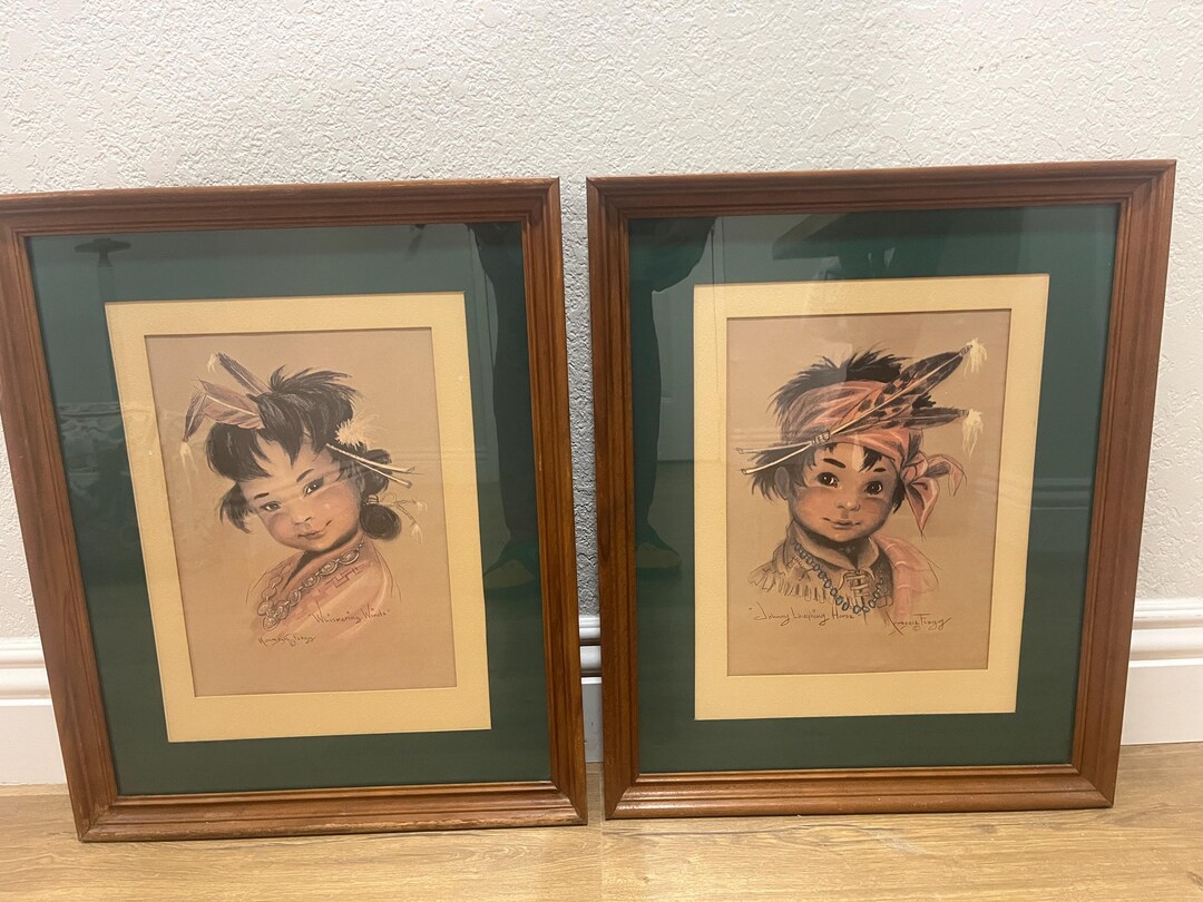 Vintage Original Monteague Flagg Signed Native American/indigenous ...