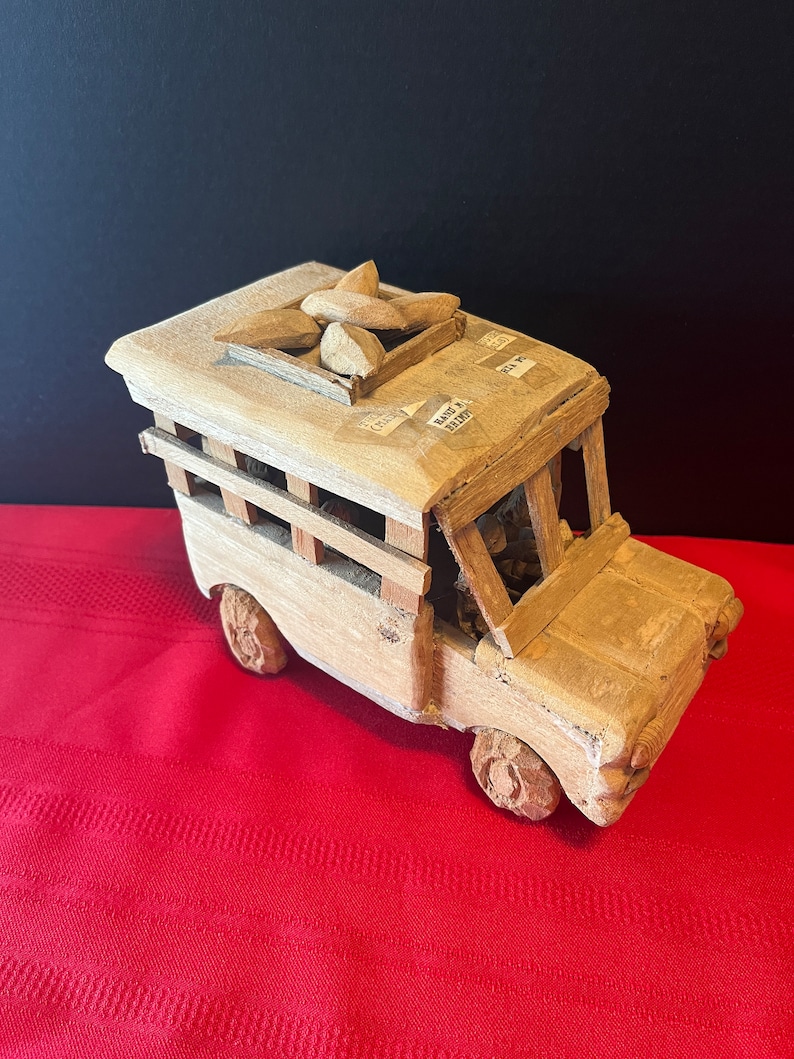 Vintage African Hand-carved Wooden Bus - Folk Art - Etsy