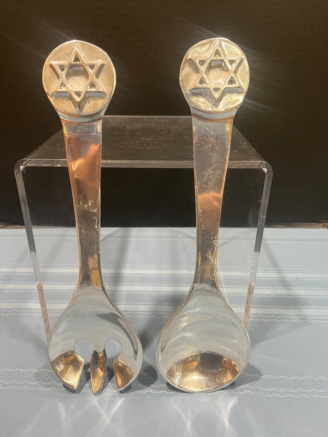 Vintage Star of David Large Serving Spoon Set by Holland Boone Polished ...
