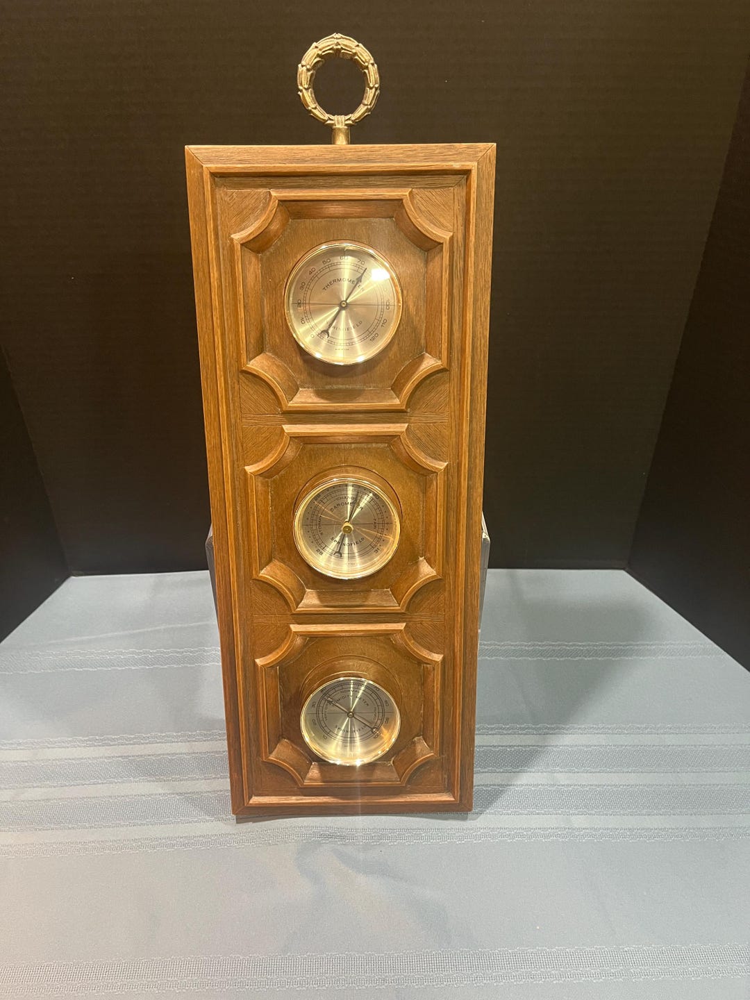 Vintage Large Springfield Wall Mount Weather Station - Hygrometer ...