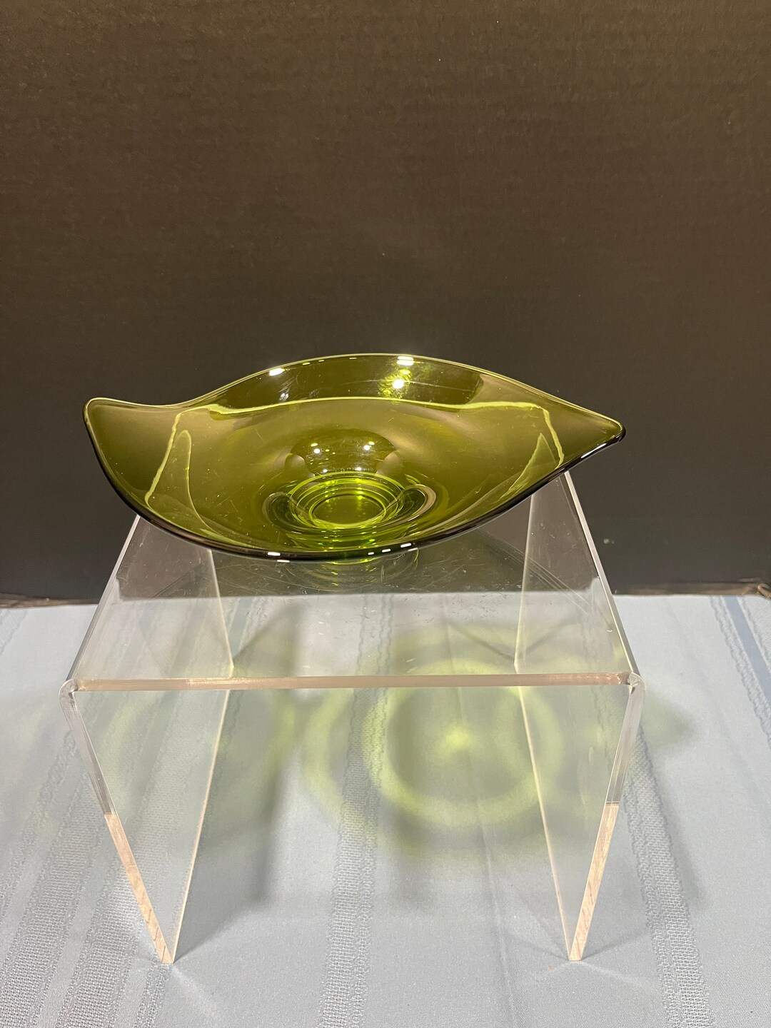 Vintage Viking Glass MCM Green Glass Votive Candle Dish or Bowl - Etsy