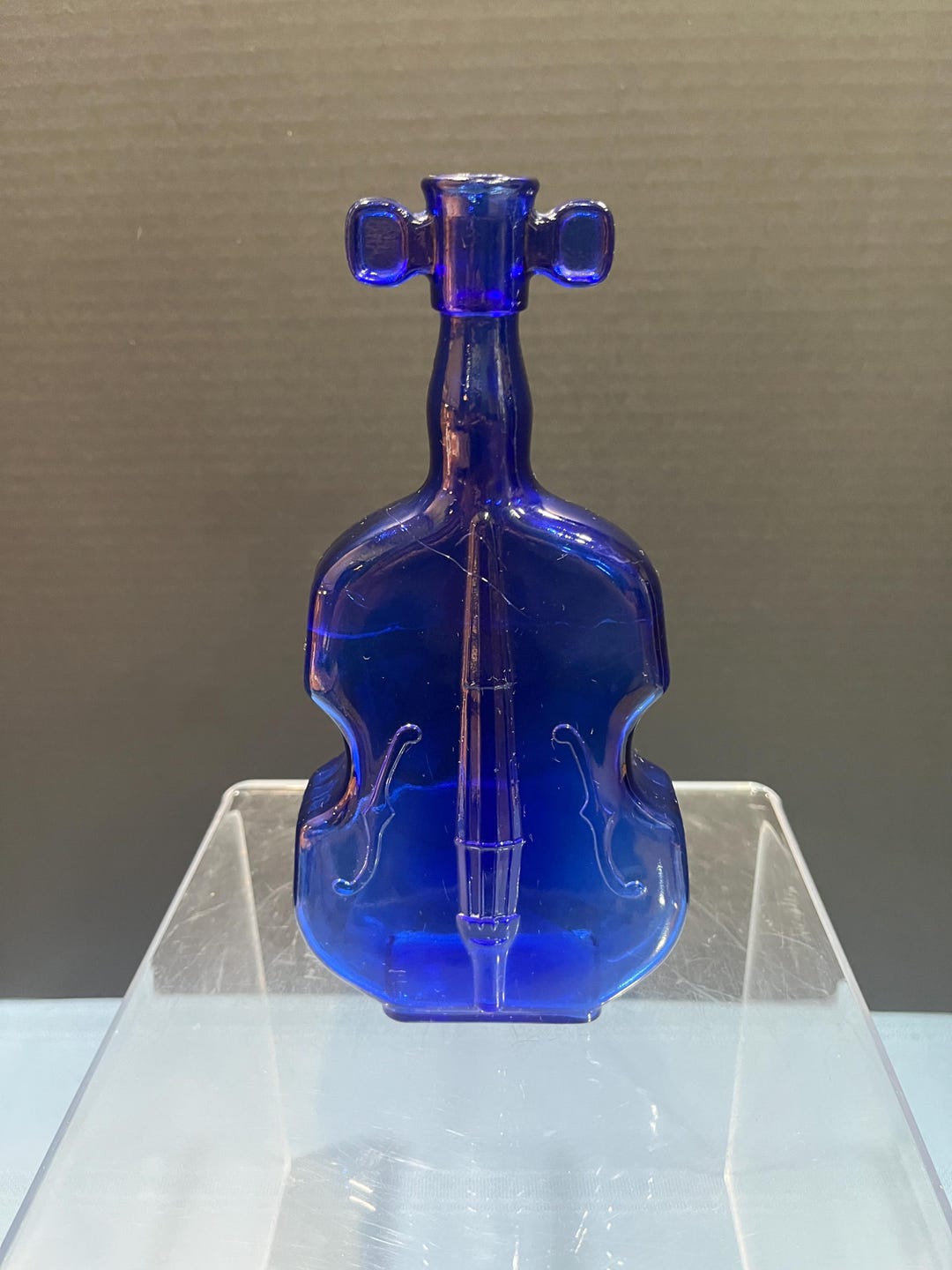 Vintage Cobalt Blue Glass Violin Bottle - Violin Bud Vase - Etsy