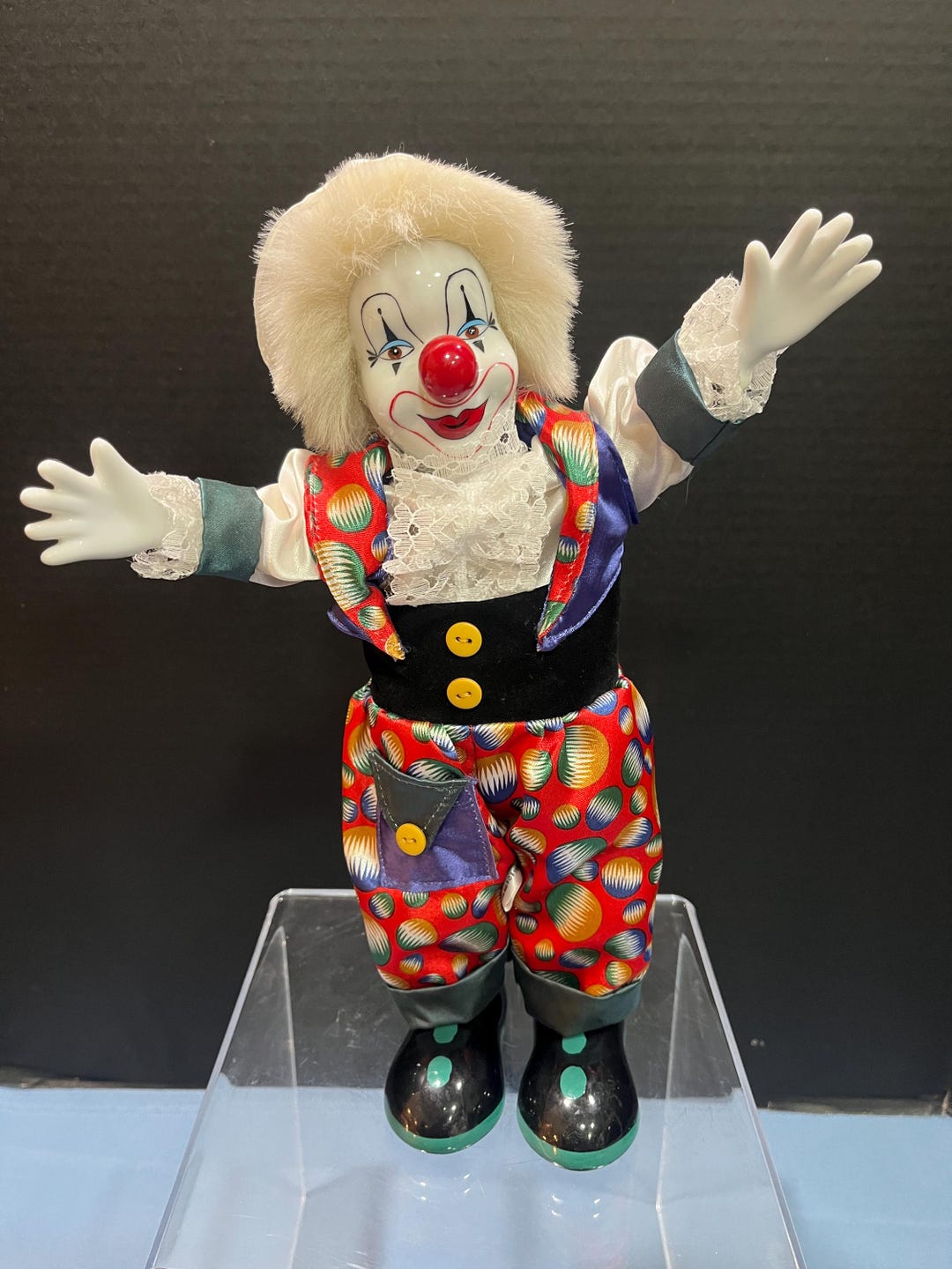 Vintage Porcelain Wind-up Musical Circus Clown - Torso/head/hand ...