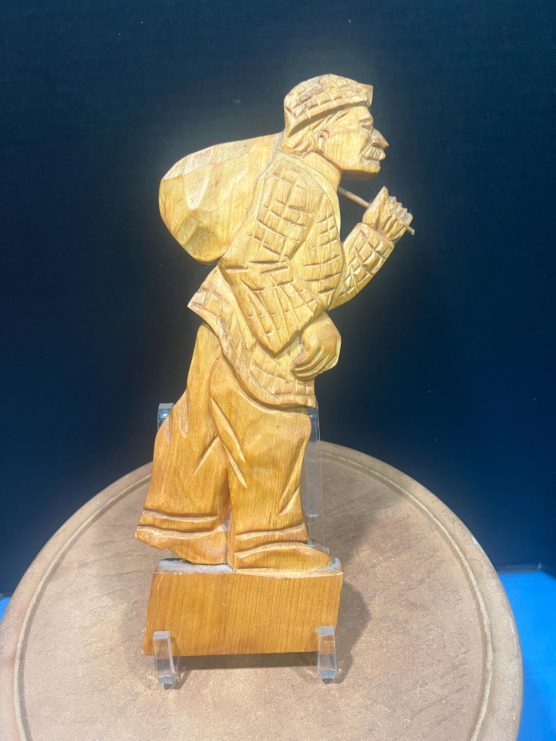 Vintage Norwegian Hand-carved Wood Wall Hanging or Plaque Old Traveling ...