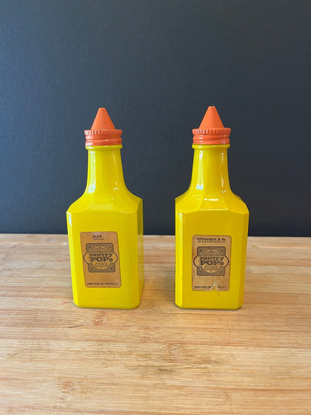Vintage Gemco Pantry Props - Oil and Vinegar - Etsy