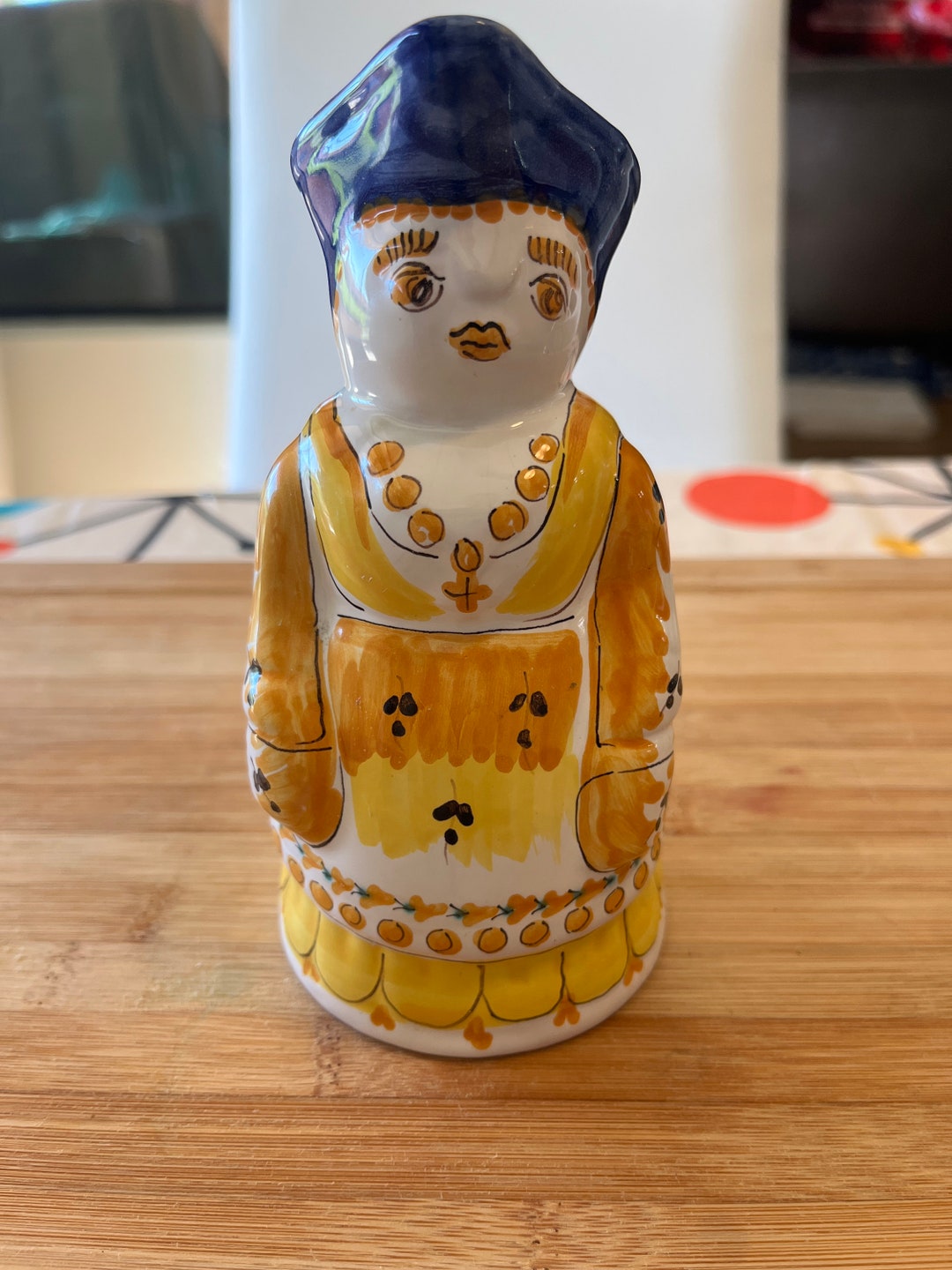 Vintage Ceramic Pitcher - Figural Woman - Hand Painted Italy - Etsy