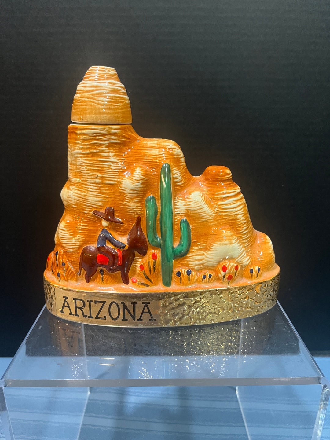 Vintage RARE Ezra Brooks "arizona" Bourbon Whiskey Decanter - Saguaro ...