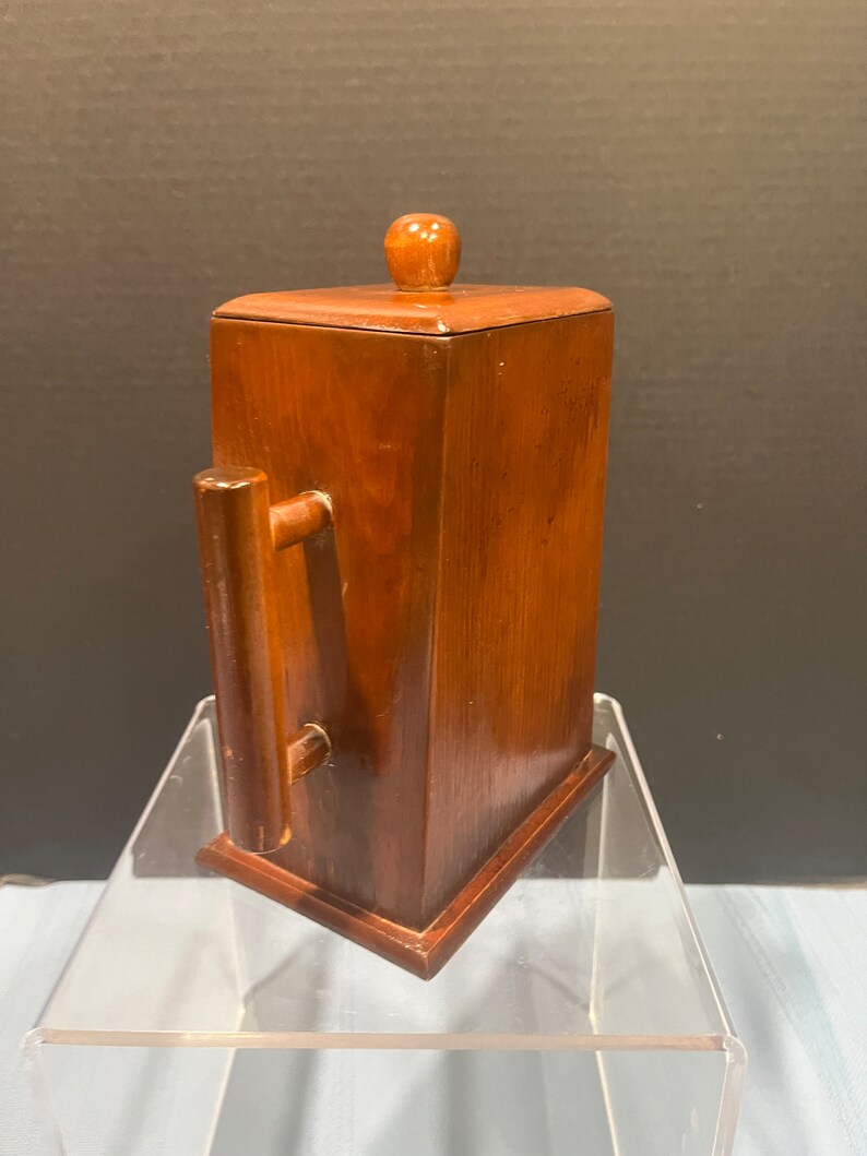 Vintage Wooden Spouted Laundry Detergent Pitcher Lidded Wood Pitcher ...