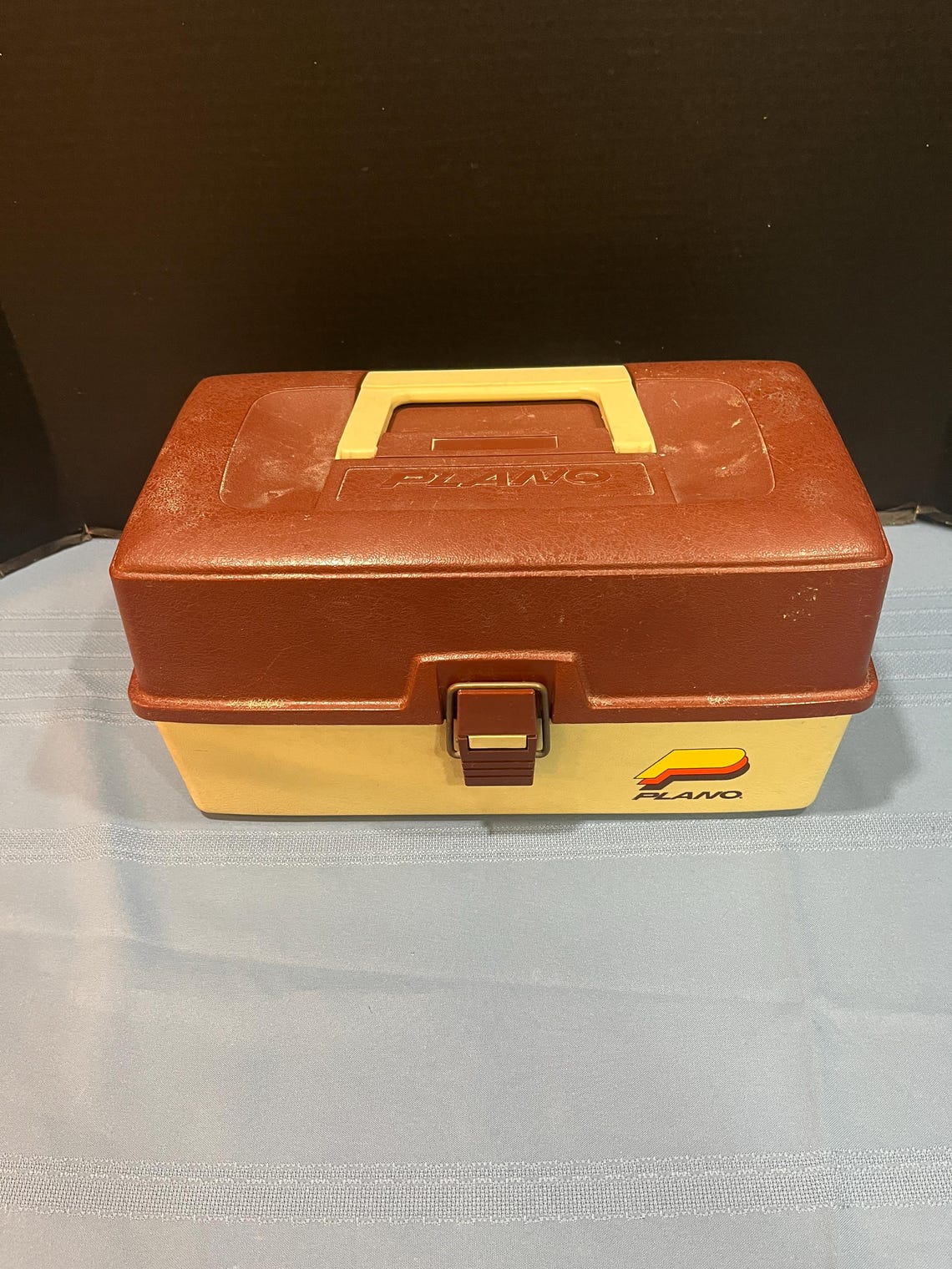 Vintage Plano 2-tier Hinged Tray Large Tackle Box - Filled W/ Fishing ...
