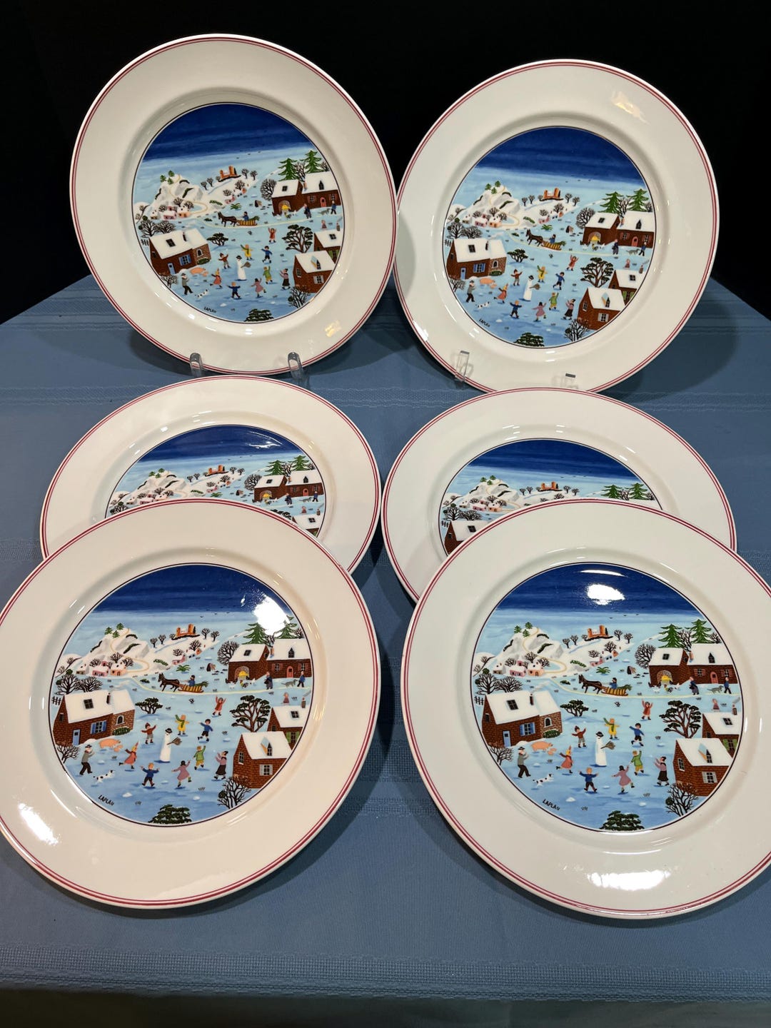 Vintage Villeroy & Boch NAIF CHRISTMAS 10 1/2" Dinner Plates - Each ...