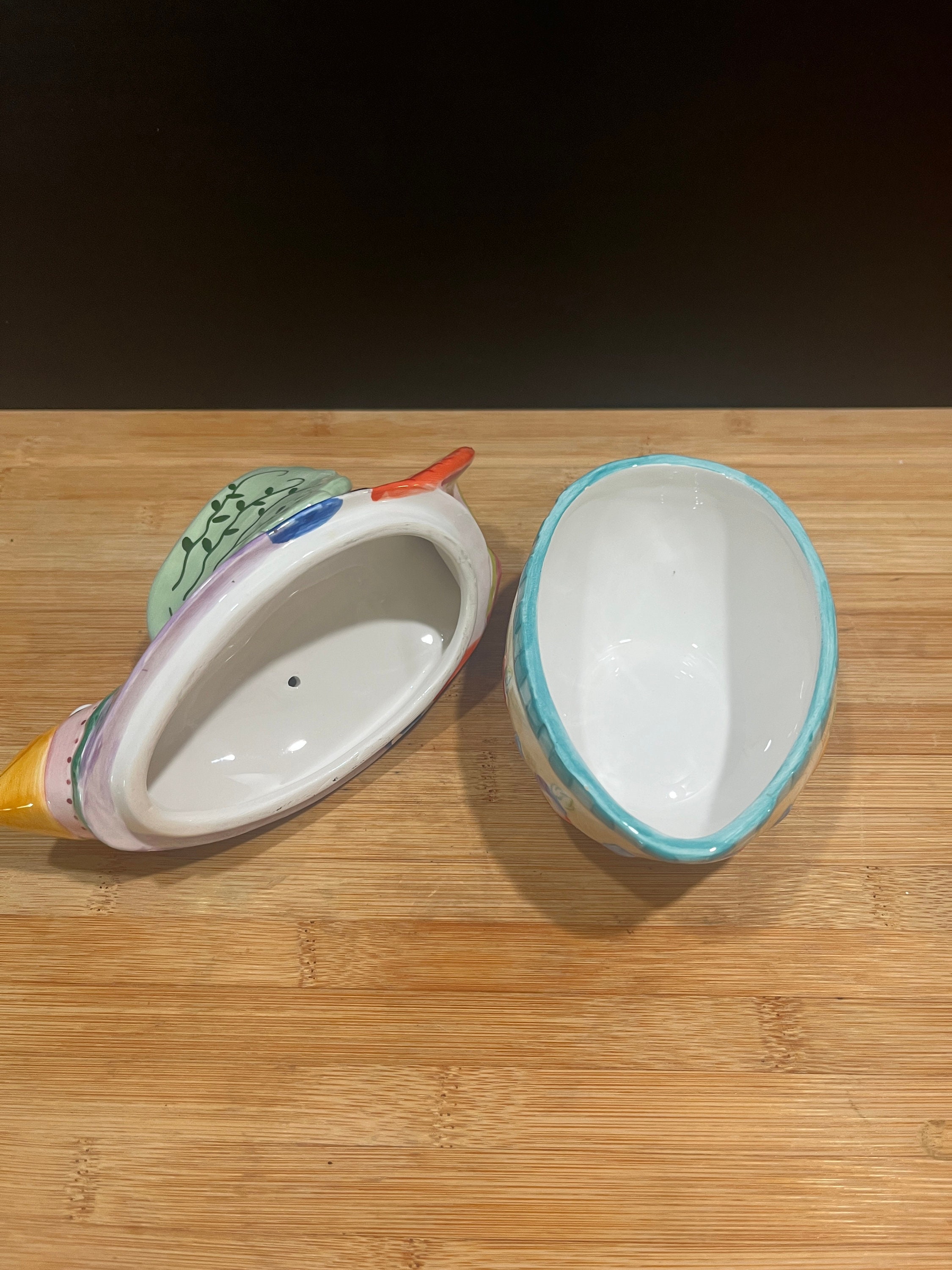 Vintage Fitz and Floyd Gypsy Chicks Lidded Dish Vintage Fitz and Floyd Ceramic Covered Bowl ...