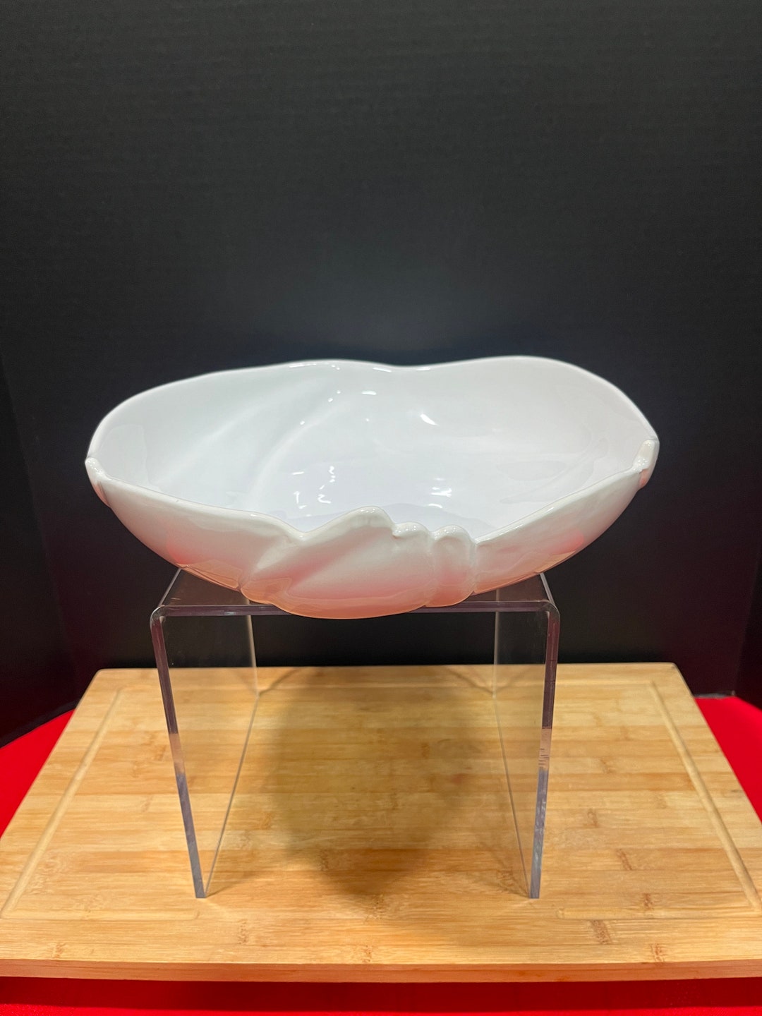 Vintage La Tulipe by Colony Crafts Large 12" White Ceramic Centerpiece ...