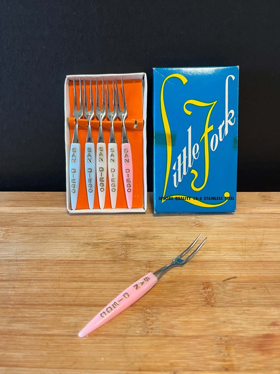 Vintage "little Fork" Hors D'œuvres Pick Forks - San Diego - Set of 6 ...