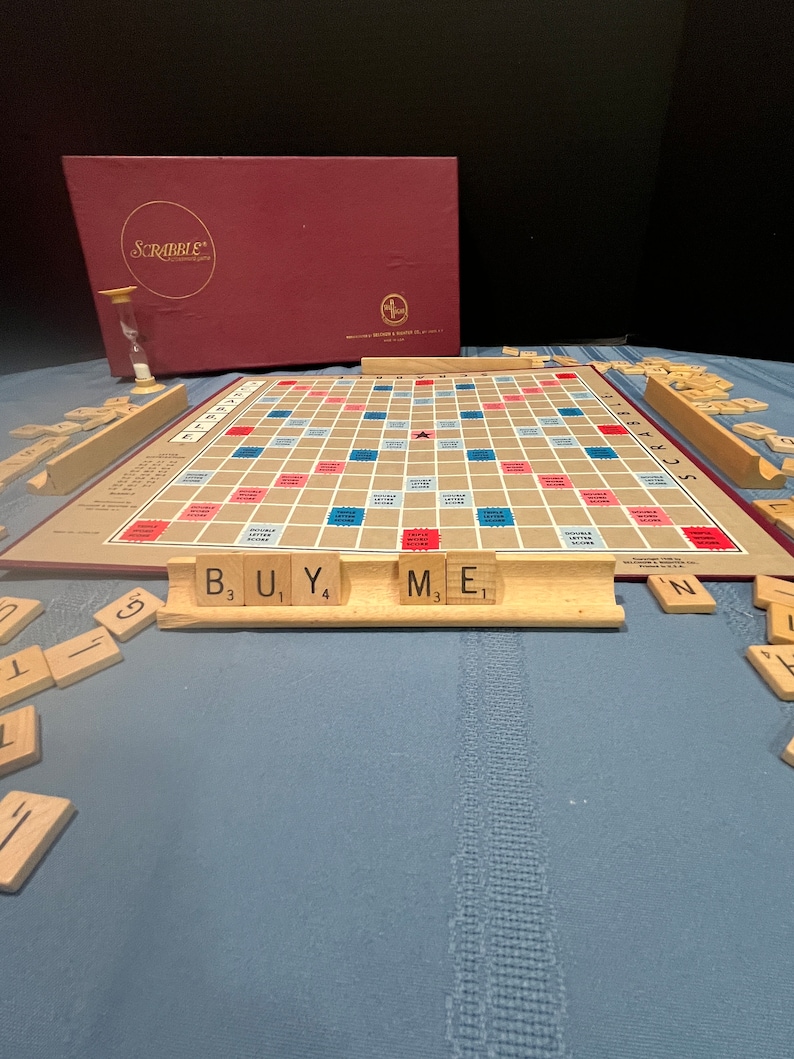 Vintage Early 1960's Scrabble Board Game Selchow and Richter Co. New ...