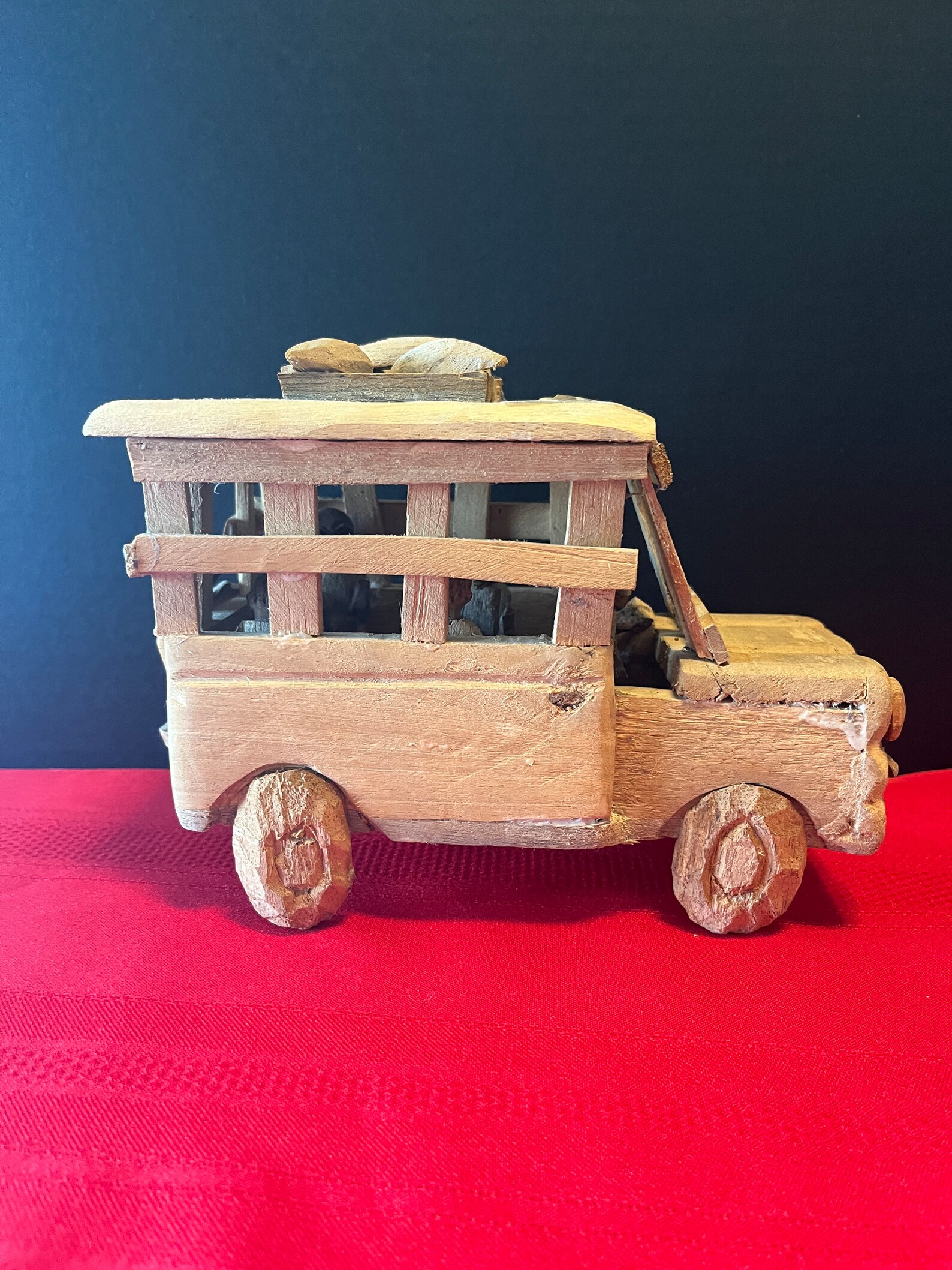 Vintage African Hand-carved Wooden Bus - Folk Art - Etsy