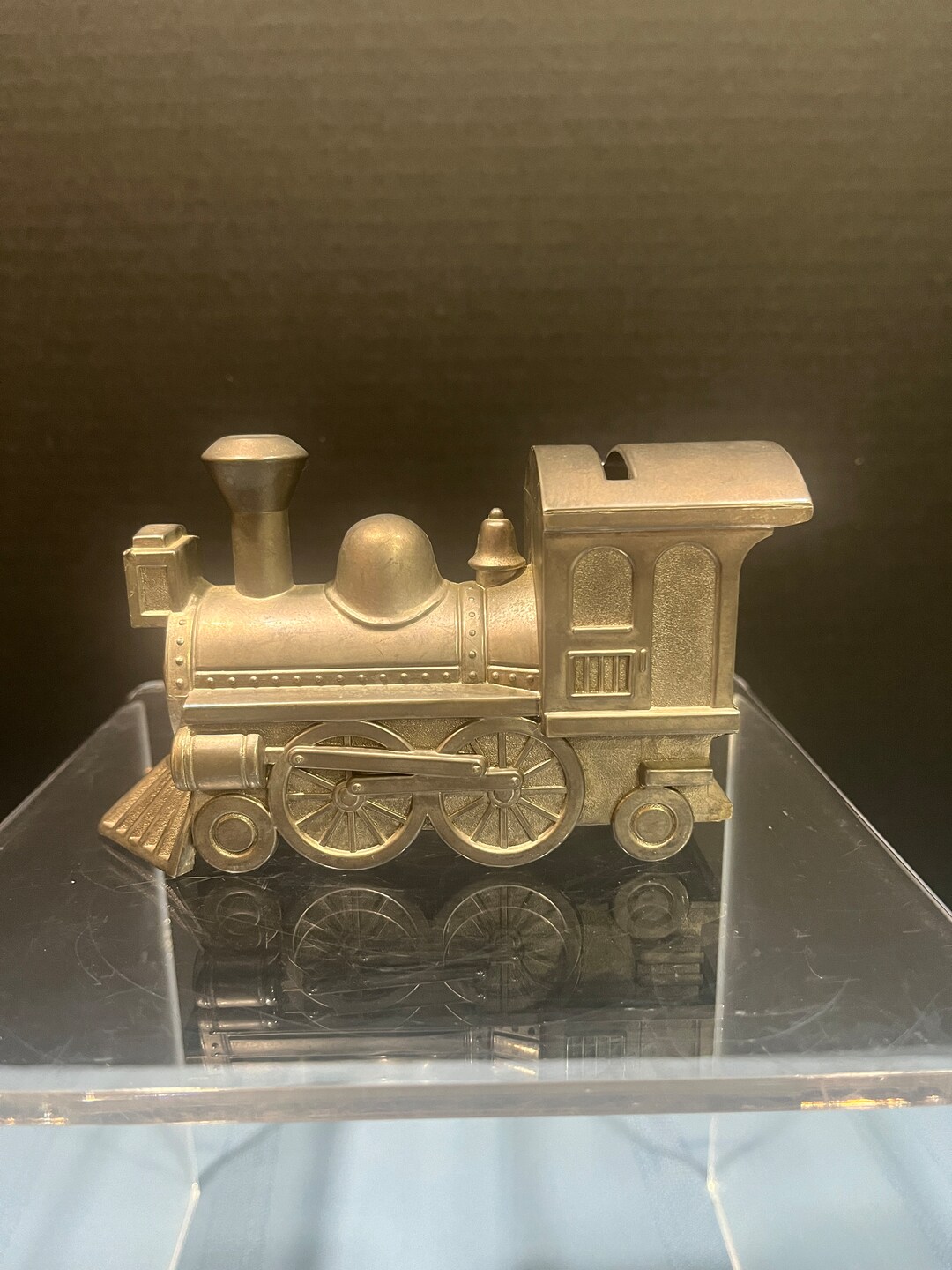 Vintage Heavy Metal Train Coin Bank - Steam Train - Etsy