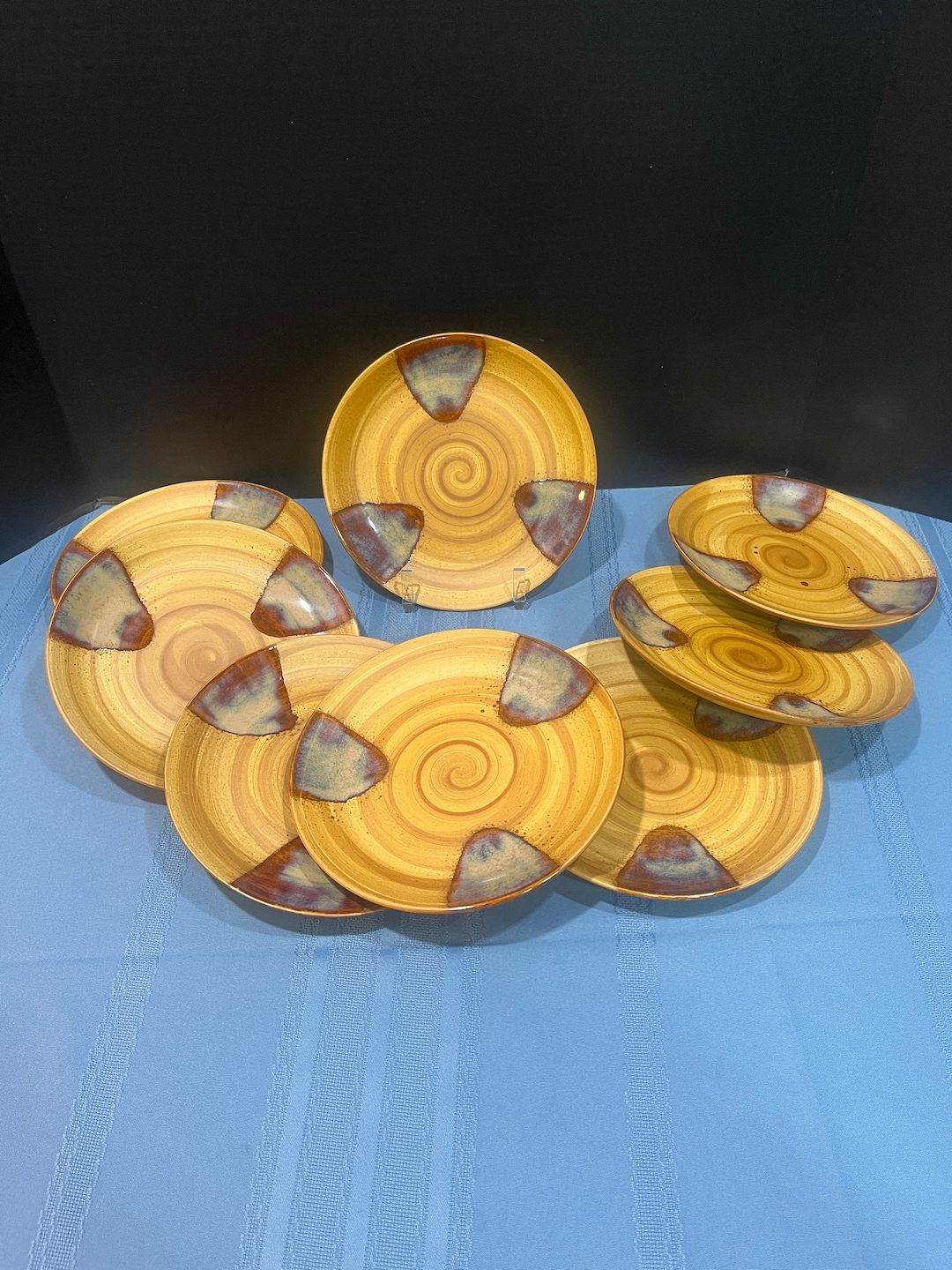 Vintage Sango Splash Brown Round Salad Plate or Snack Plate 8 1/4 Sold ...