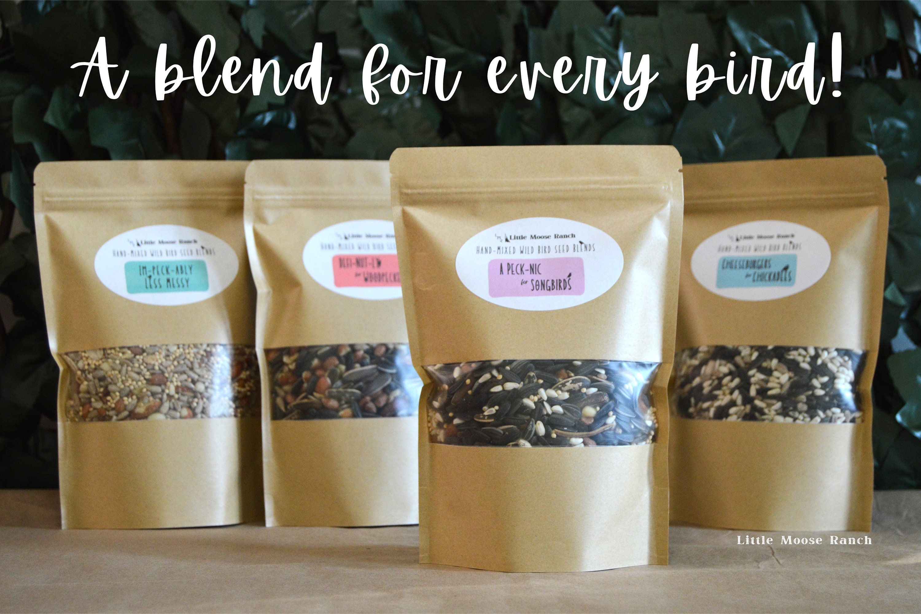 Bird Feeder Gift Bundle - Hand-mixed Bird Seed and Tray Feeder ...