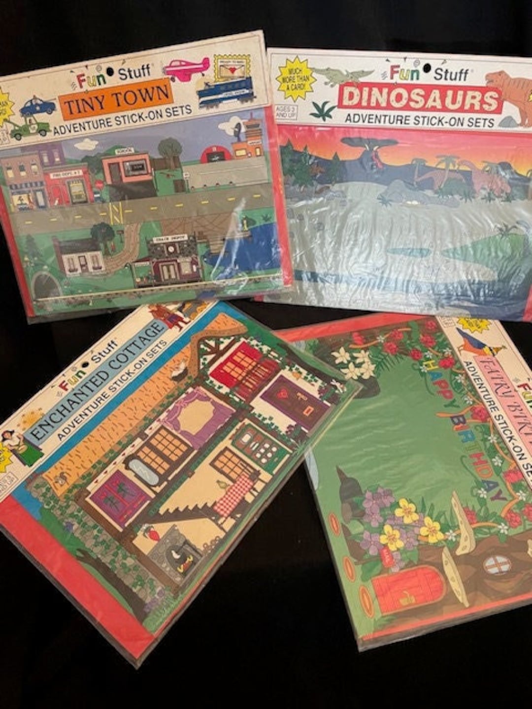 Vintage 1995 Fun Stuff Adventure Stick-on Sets. Choose Dinosaurs, Tiny ...