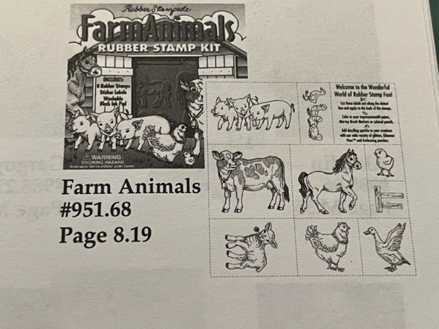 1996 Farm Animals Rubber Stamp Kit Rubber Stampede Stamps - Etsy