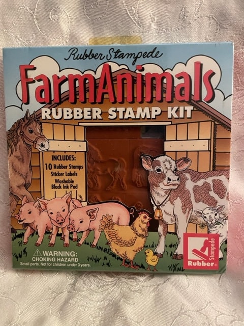 1996 Farm Animals Rubber Stamp Kit Rubber Stampede Stamps - Etsy
