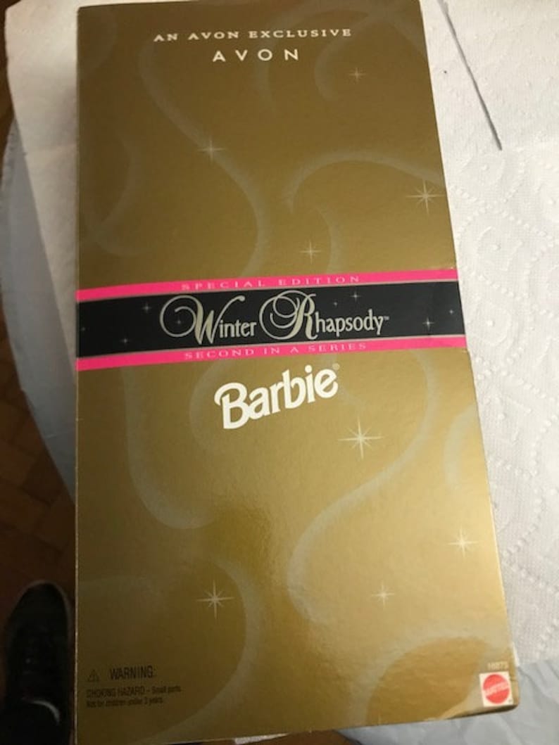 Vintage Avon Barbie Special Edition Winter Rhapsody Brunette, 2nd in a Series Avon Exclusive ...