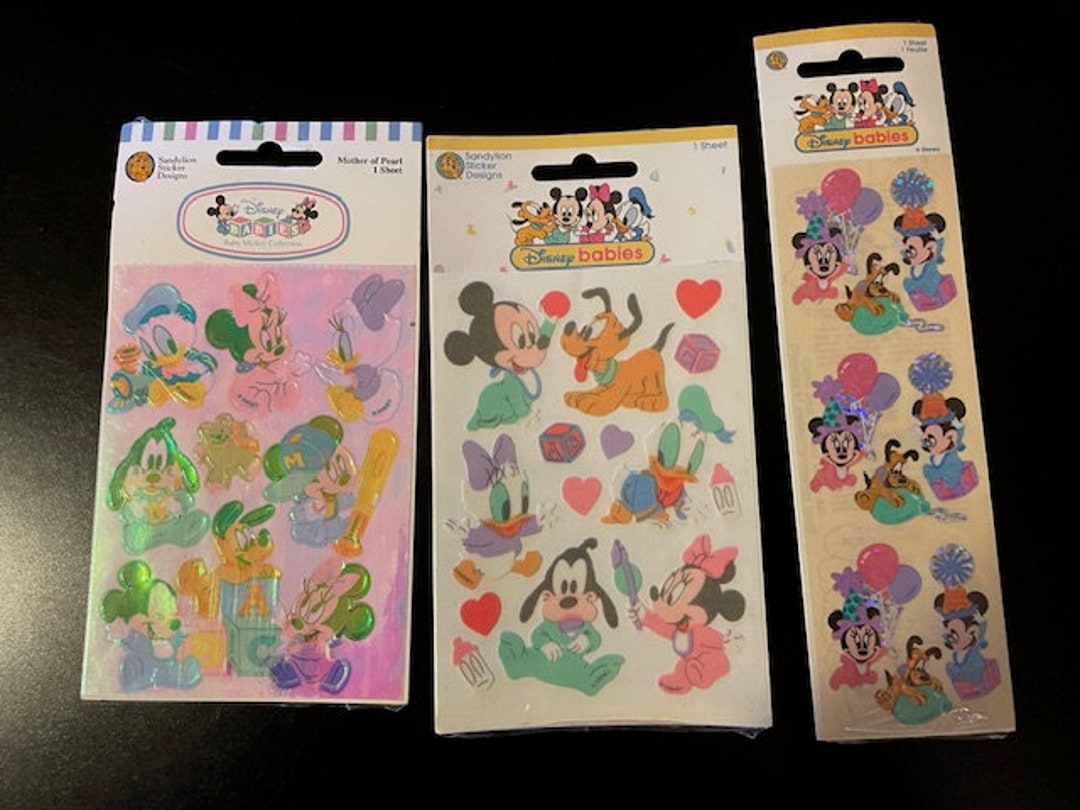 1996 Sandylion Disney Babies Stickers. 3 Designs: Fuzzy, Mother of ...