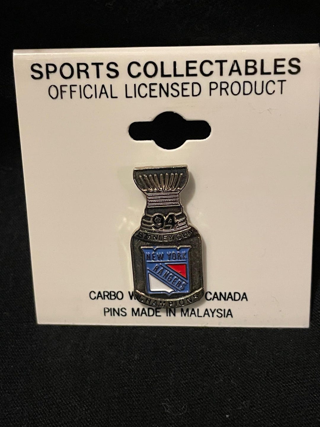 1994 New York Rangers Stanley Cup Pin. in the Shape of the Stanley Cup ...