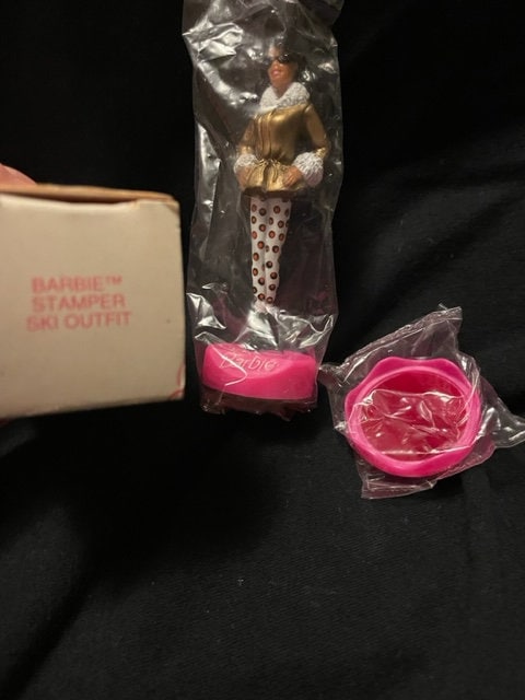 Avon Barbie Stampers With Pad. Doll Handle Barbie Face Stamp Pink Mini ...