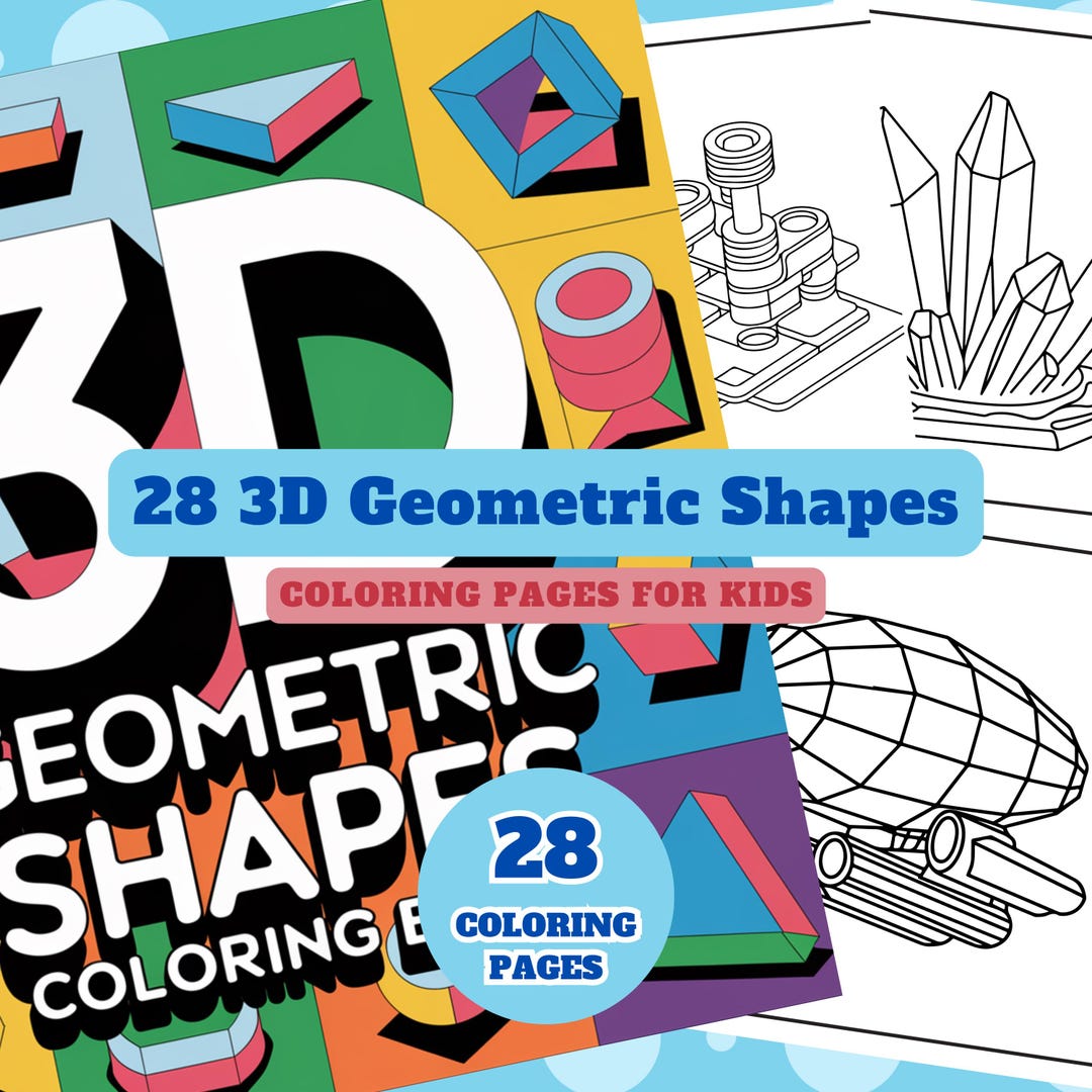 3D Shapes Coloring Pages for Kids | Fun STEM Learning Printable ...