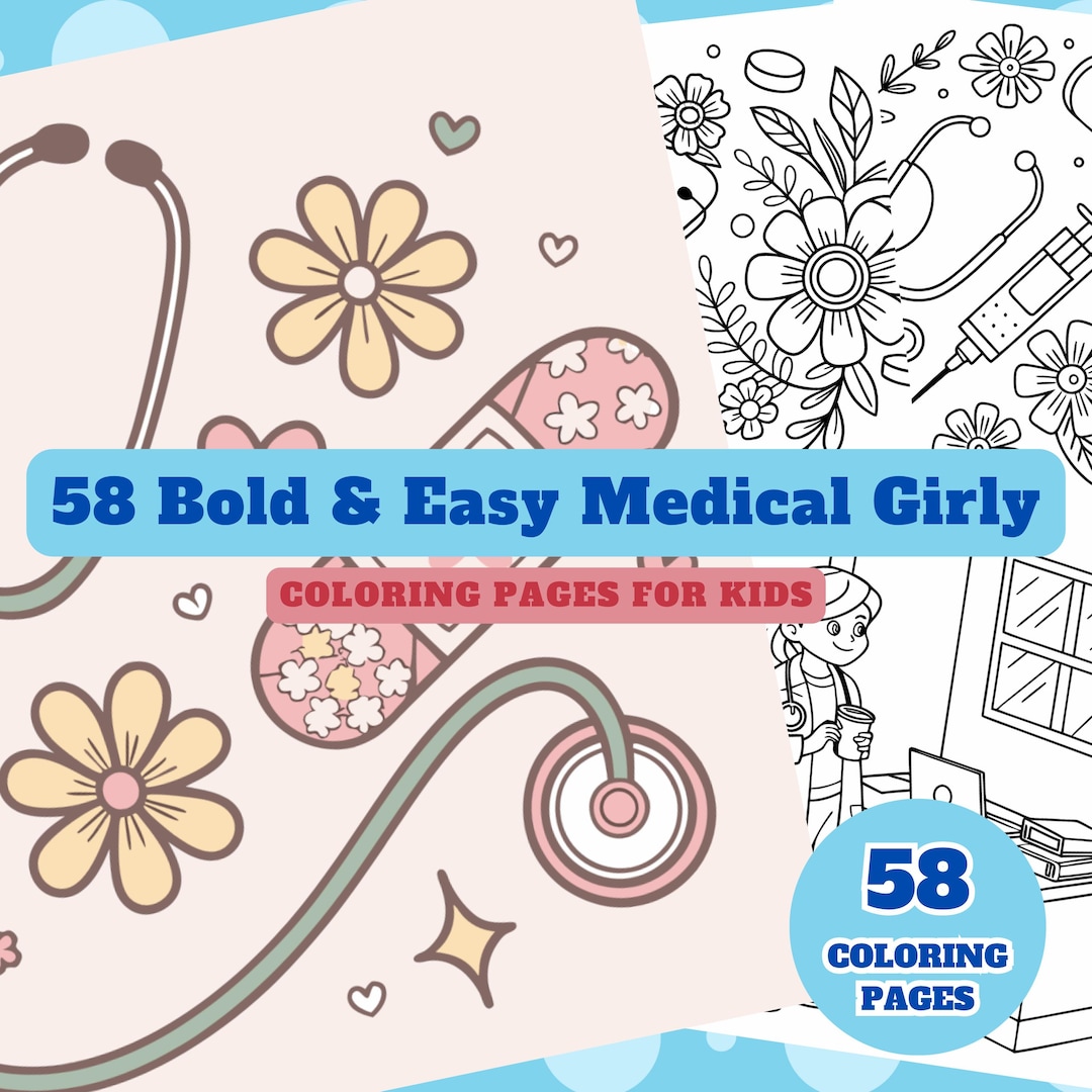 Medical Coloring Pages for Kids & Teens | Fun Girly Printable Activity ...
