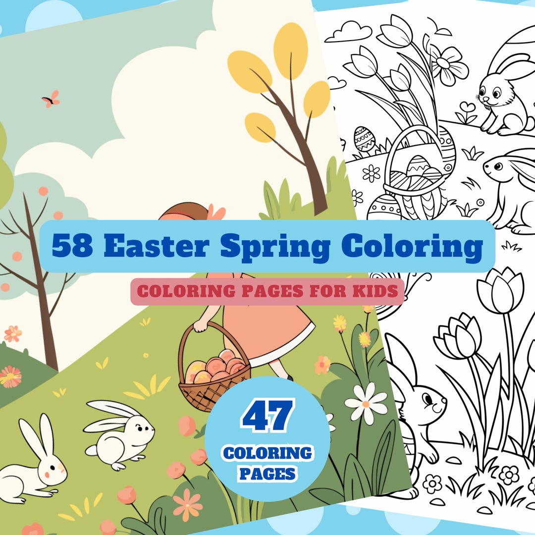 Easter Coloring Pages for Kids | Cute Spring Printable Art | Fun ...