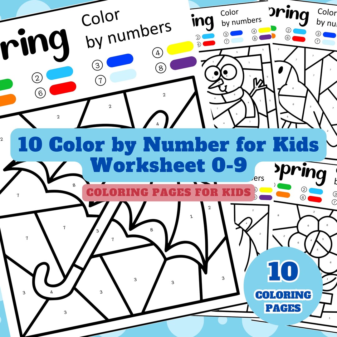 Seasonal Color by Number Pages for Kids | Fun Learning Activity ...