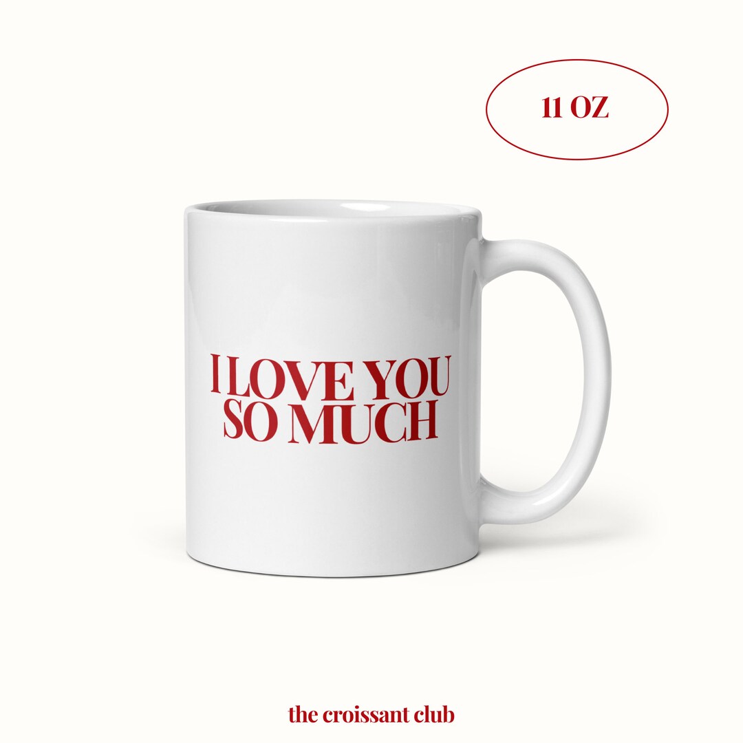 Aesthetic Coffee Mug White Glossy Mug Valentines Day - Etsy