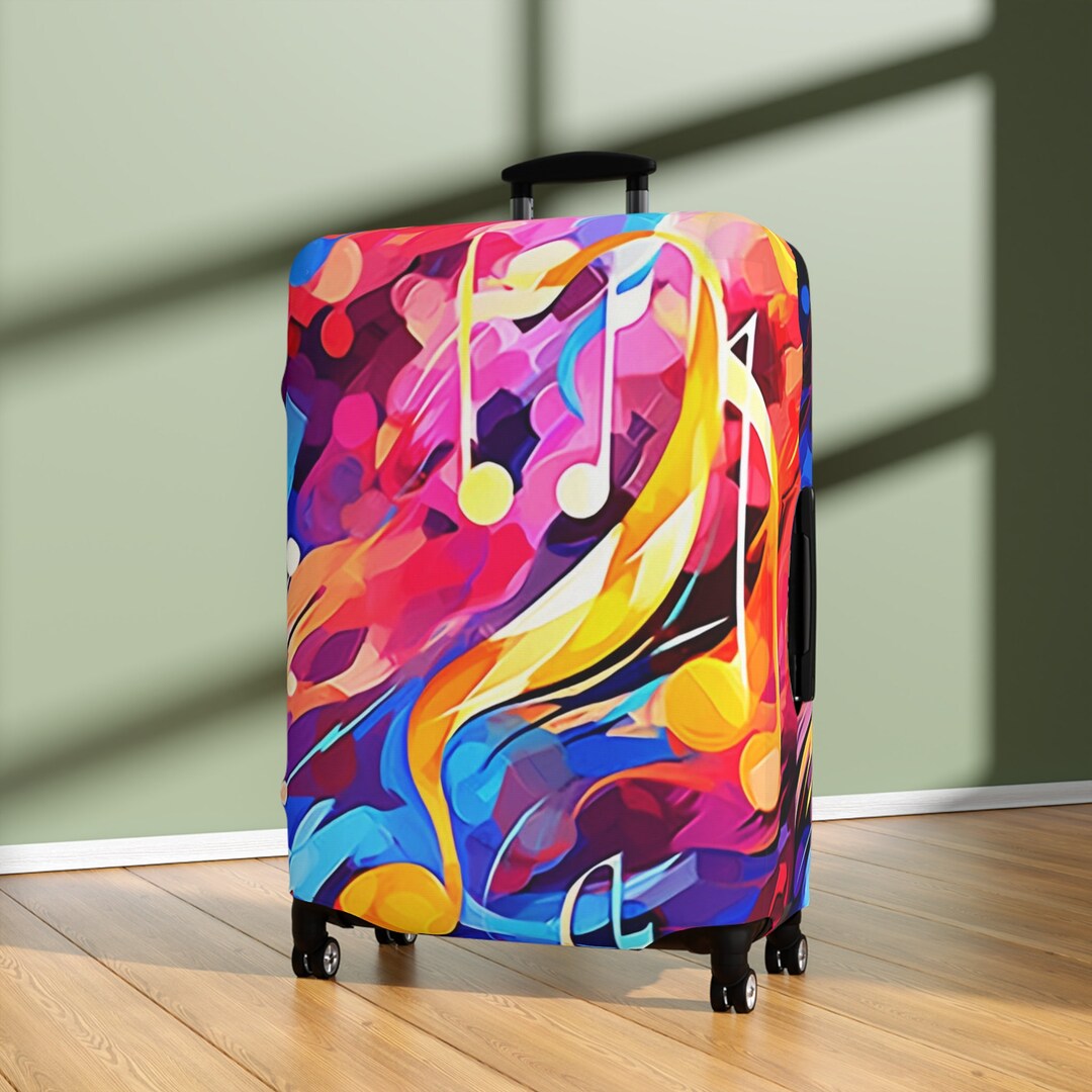 Musical Notes Luggage Cover - Etsy