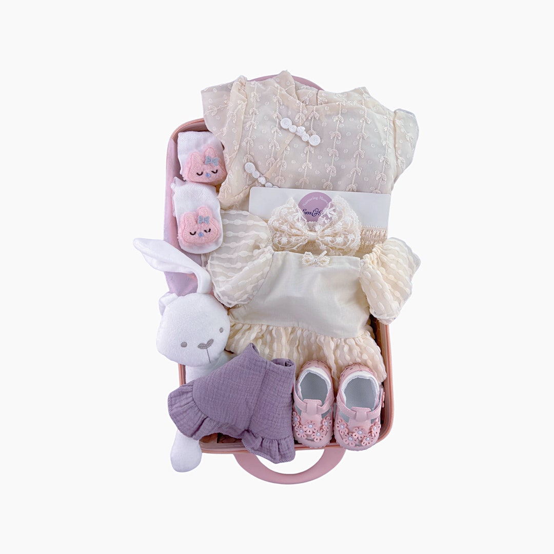 Creamy Delight Baby Set, Baby Girl Box, Baby Shower Gift, Newborn Gift ...
