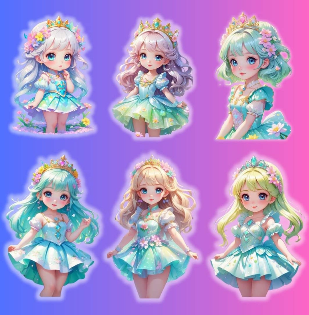 Spring Princesses Sticker Set - Etsy