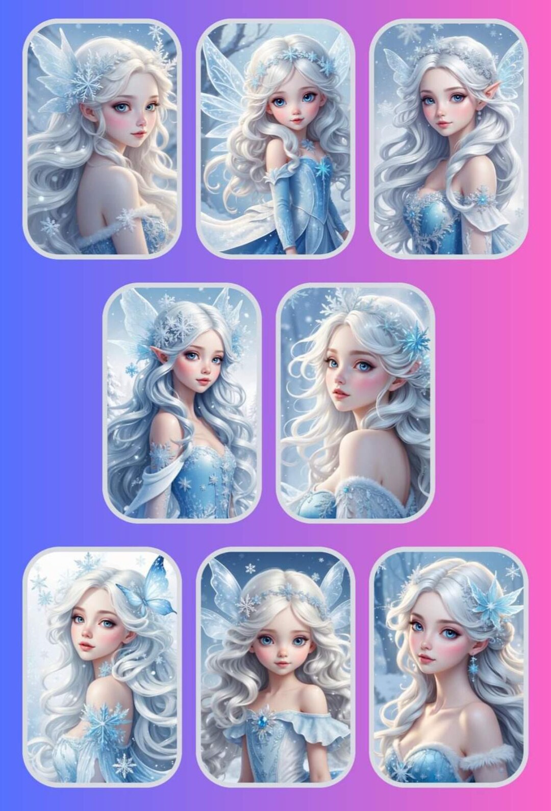 Snow Fairies Sticker Set - Etsy