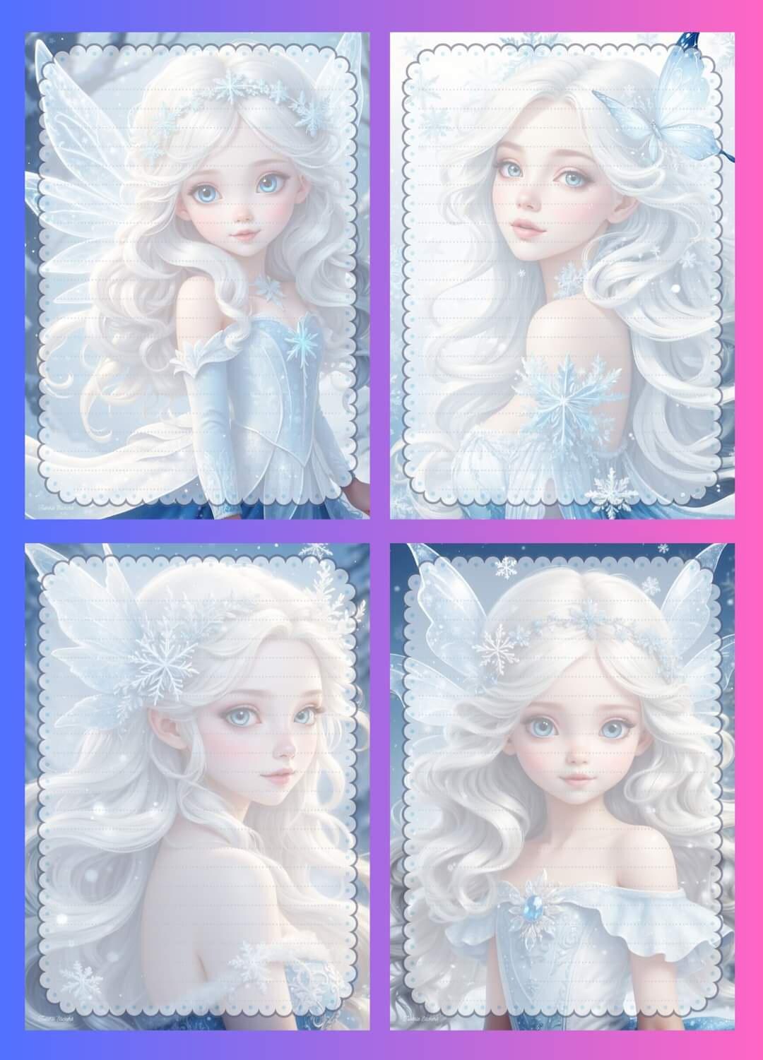 Snow Fairies - Writing Paper 1 - Etsy