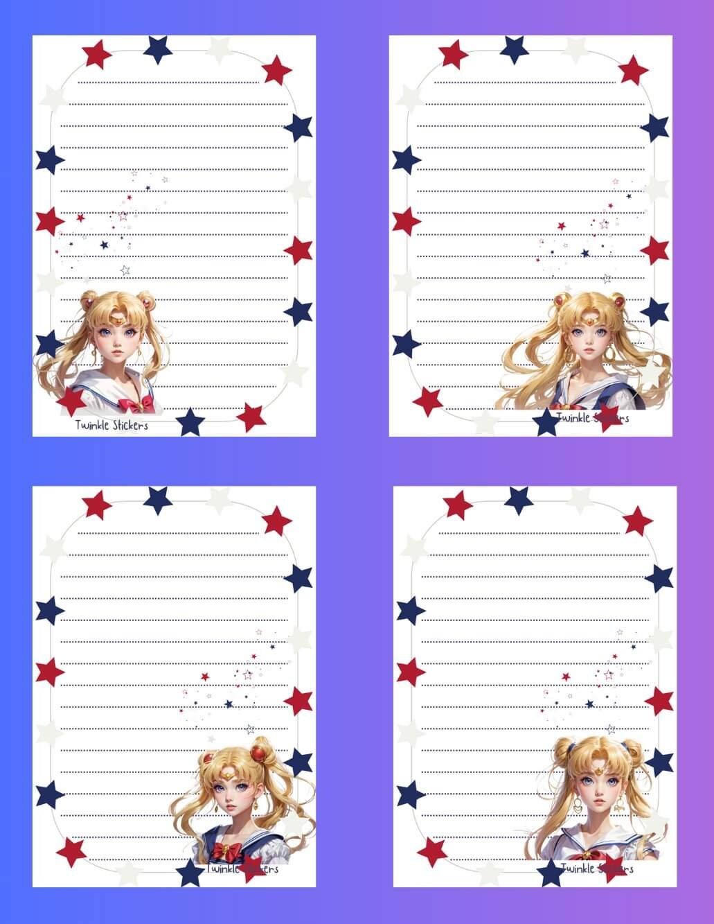 Sailor Girl A5 Writing Paper - Etsy