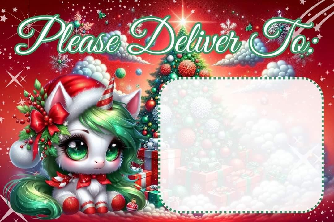 PDT Labels Christmas Unicorn - Etsy
